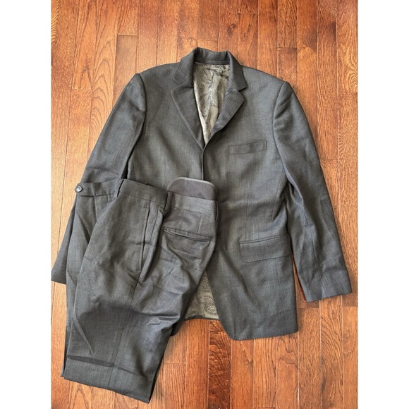 Nicholas Joseph Custom Bespoke Suit Surgeon Cuffs 36R 31x29 Gray